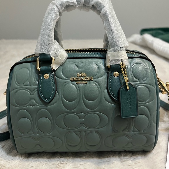 Coach | Bags | Coach Green Leather Womens Bag | Poshmark
